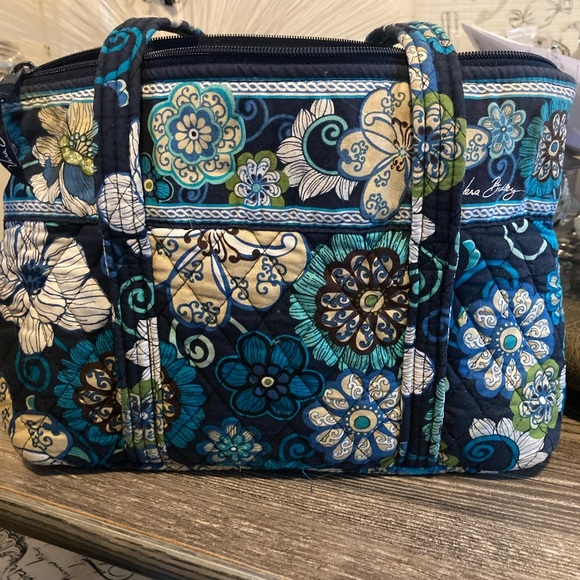 Vera Bradley | Bags | Vera Bradly Bag In Hints Of Blue And White Tan And Teal | Poshmark